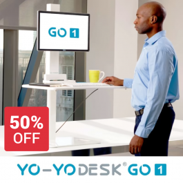 Yo-Yo DESK® GO 1 Sit Stand Desk, Optimal Ergonomic Solution for Single ...